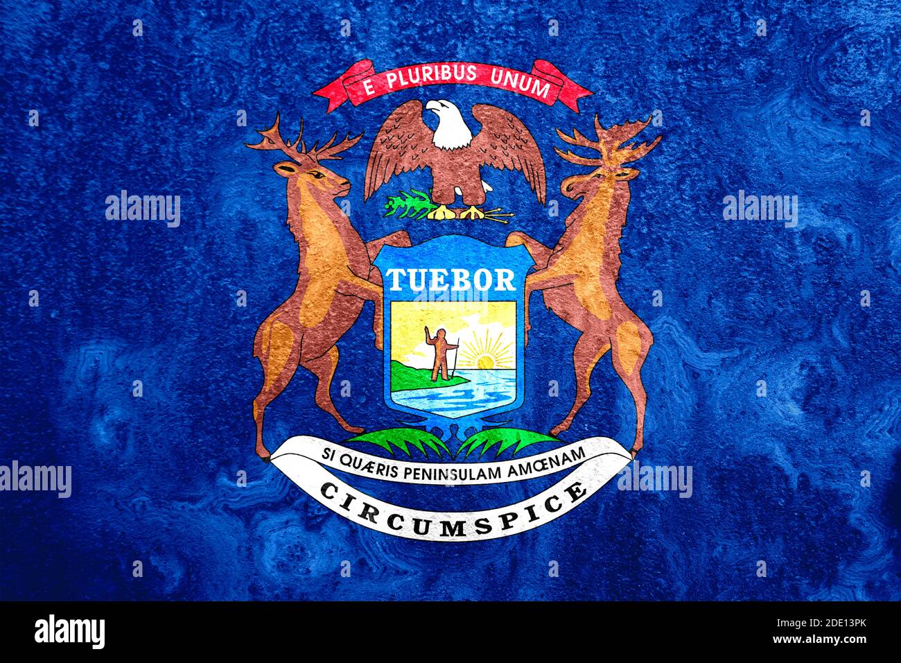 Michigan state flag hi-res stock photography and images - Alamy