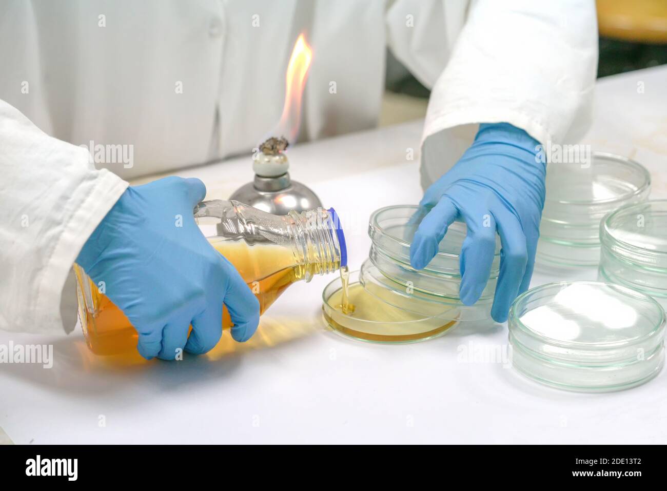 Pour plate plating method Stock Photo - Alamy