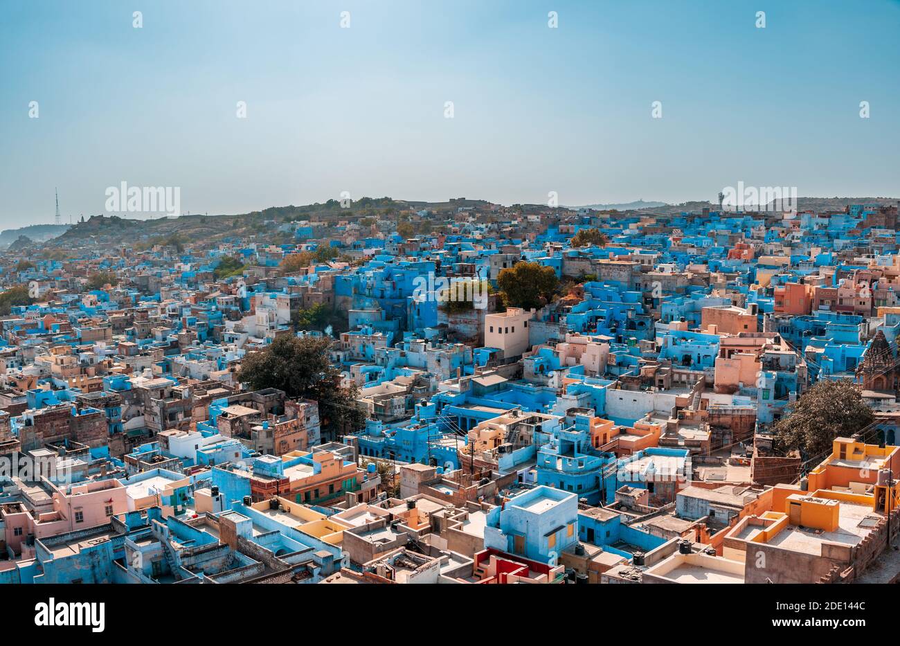 View of the old town of Jodhpur, India's Blue City, a famous tourist ...