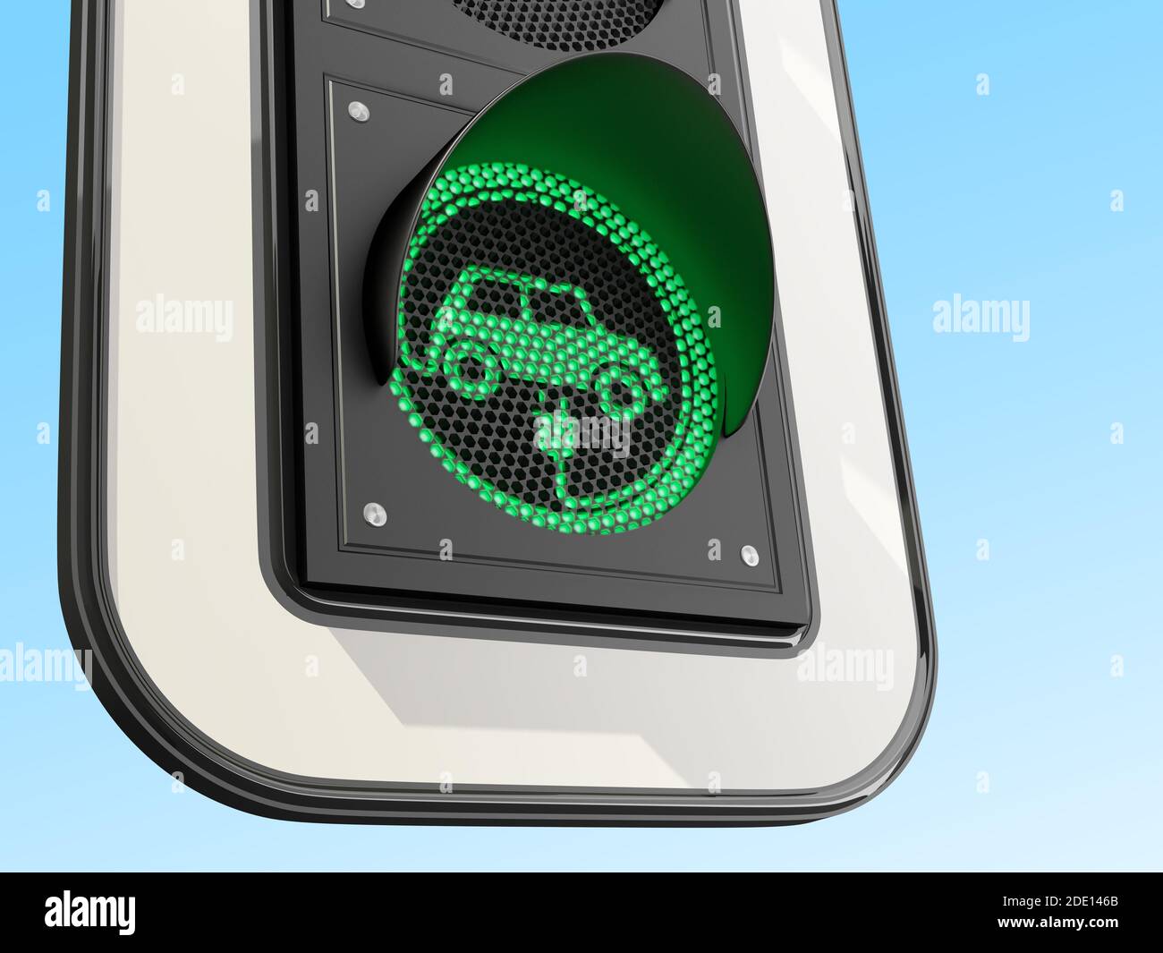 Green light for electric vehicles, conceptual illustration Stock Photo ...