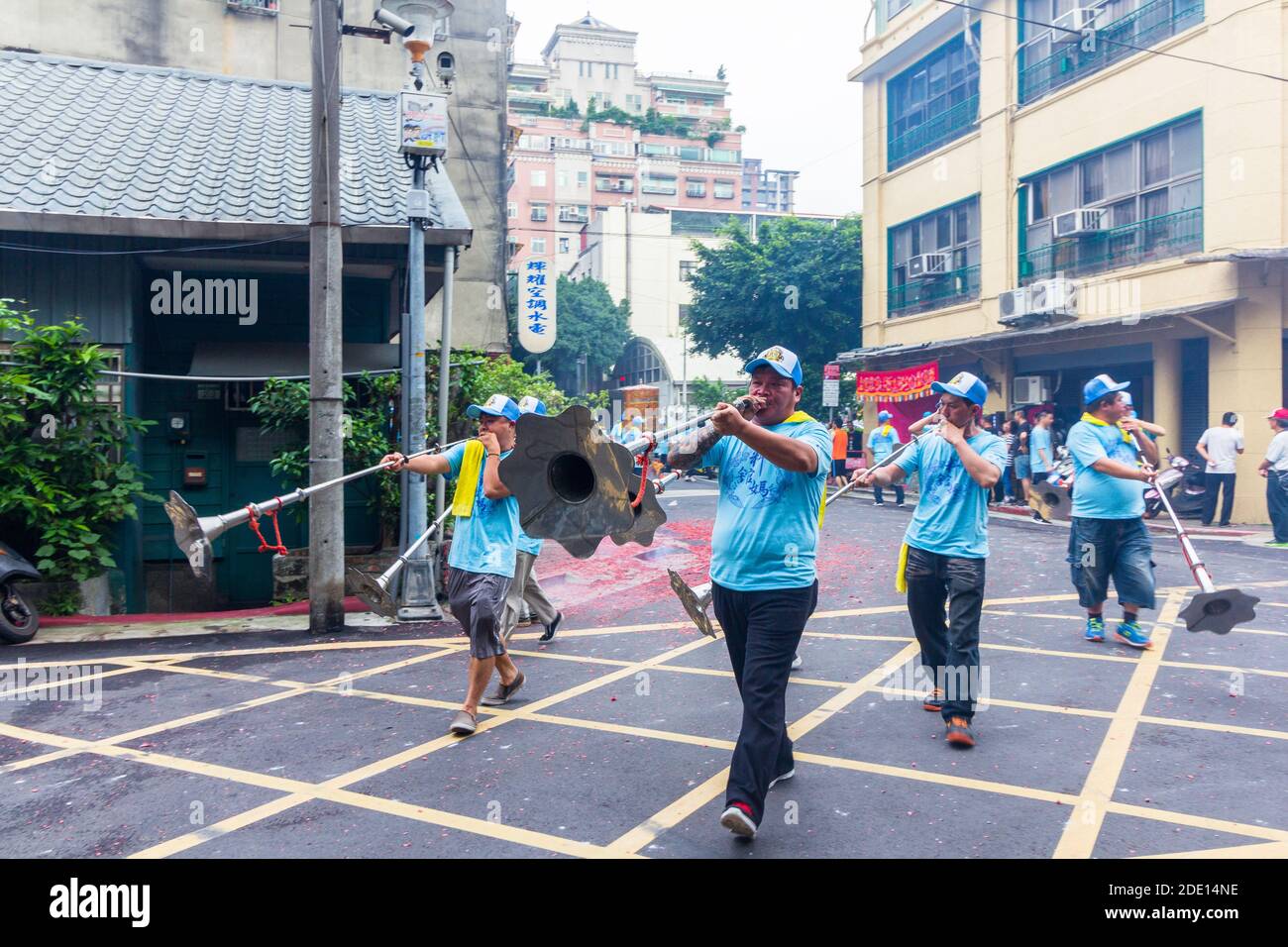 A religious parade during the Bao Sheng Cultural Festival that ...