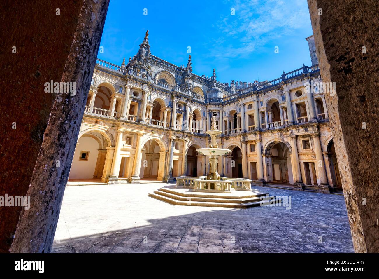 Main cloister and fountain, Castle and Convent of the Order of Christ ...