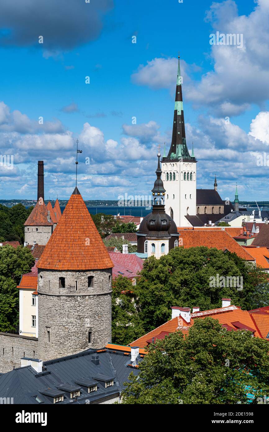 View over the Old Town of Tallinn, UNESCO World Heritage Site, Estonia ...