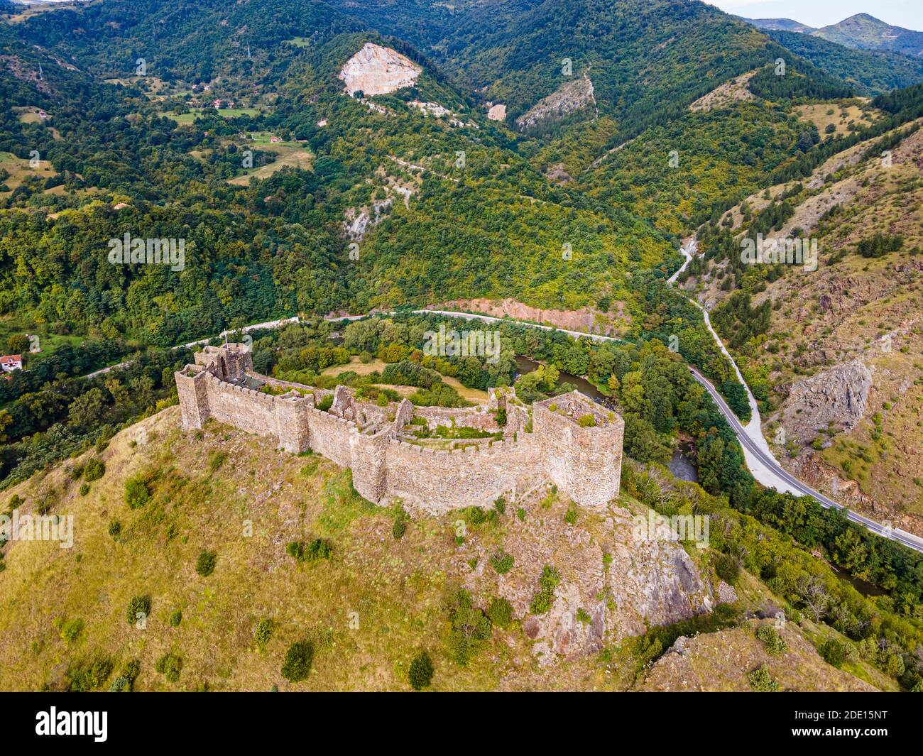 Aerial of the Maglic Castle, Kaljevo, Serbia, Europe Stock Photo - Alamy