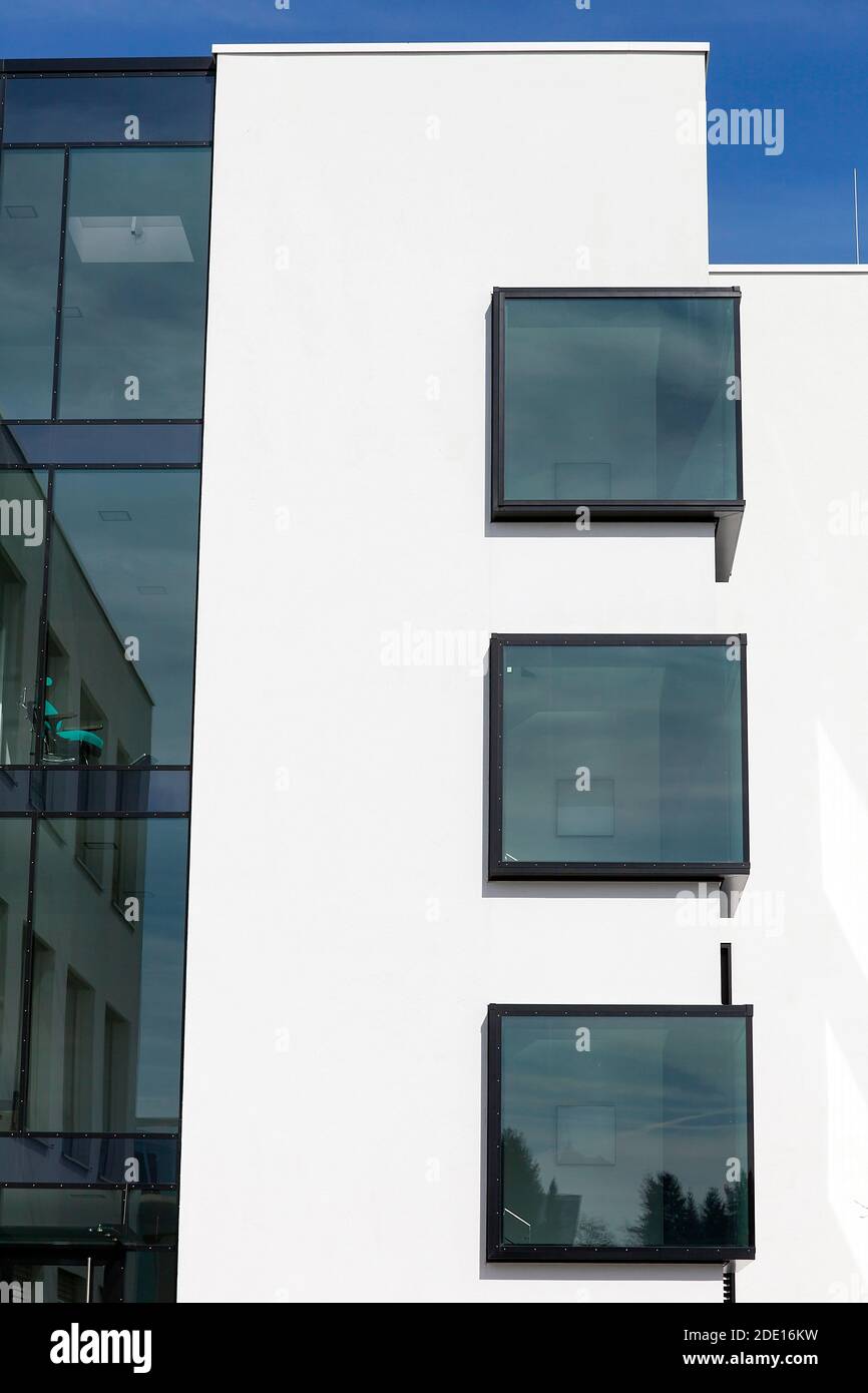 New Modern Glass Building, Facade Stock Photo - Alamy