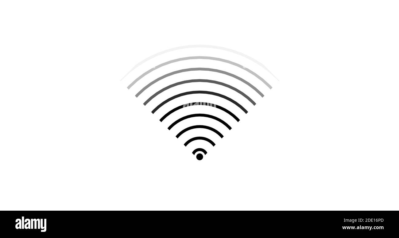 Wi-Fi wireless network wave isolate on white. wireless network concept ...