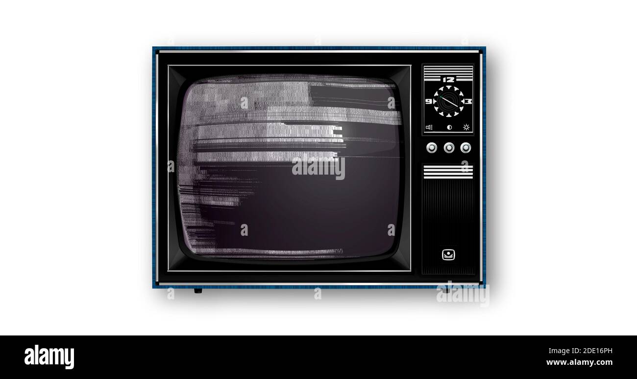 Television screen with static screen digital pixel noise Stock Photo ...