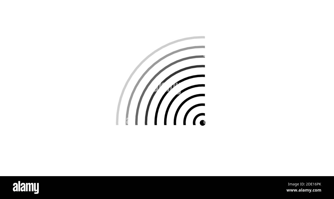 Wi-Fi wireless network wave isolate on white. wireless network concept ...