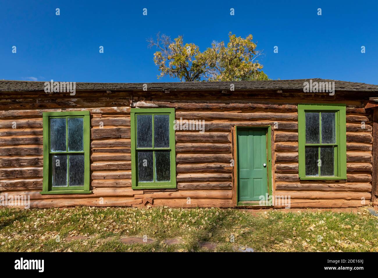 Ranch house at Caroline Lockhart Historic Ranch Site in Bighorn Canyon ...