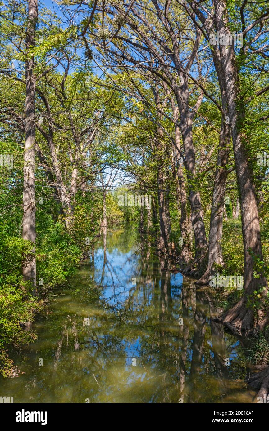 Texas, Little Blanco River, Hwy 32 East of Blanco at Greens Hollow ...