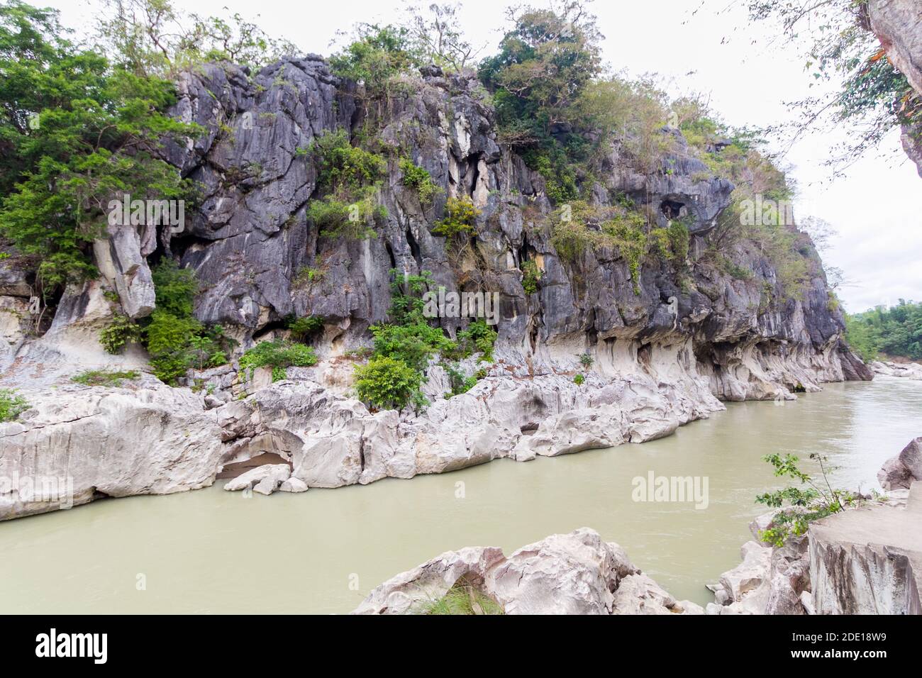 Riverine landscape of Minalungao National Park in Nueva Ecija ...