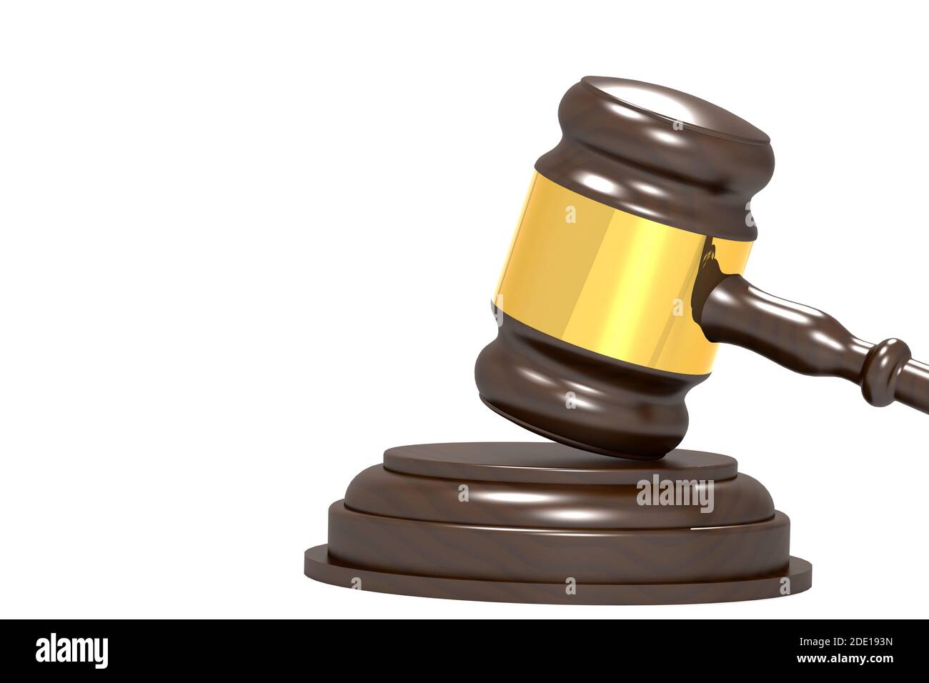 Gavel and sound block isolated, 3d rendering Stock Photo - Alamy
