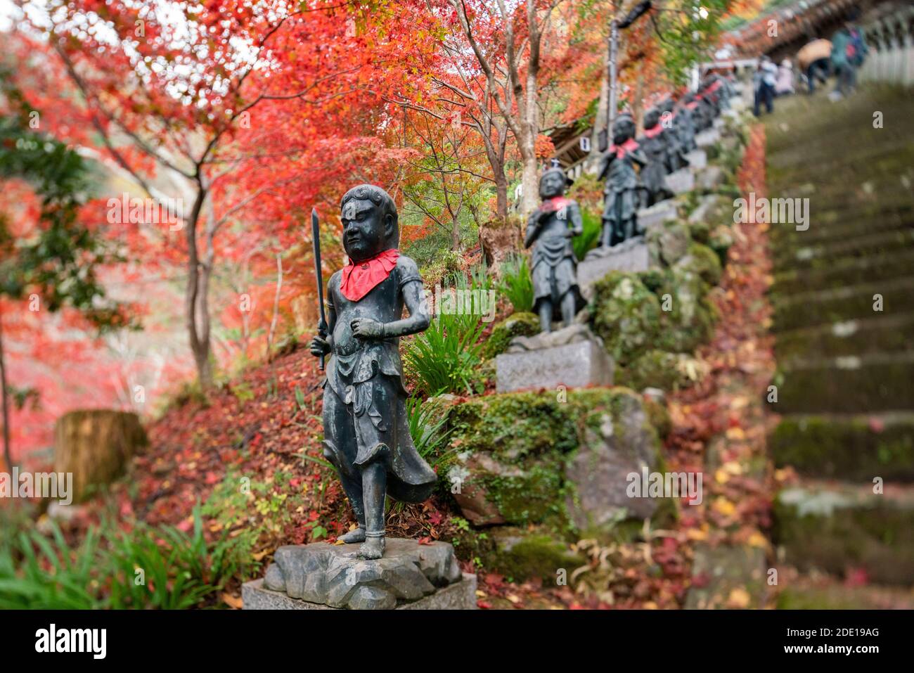 Autumn colors at Ōyama-dera temple, on Mt.Ōyama, Isehara City, Kanagawa ...