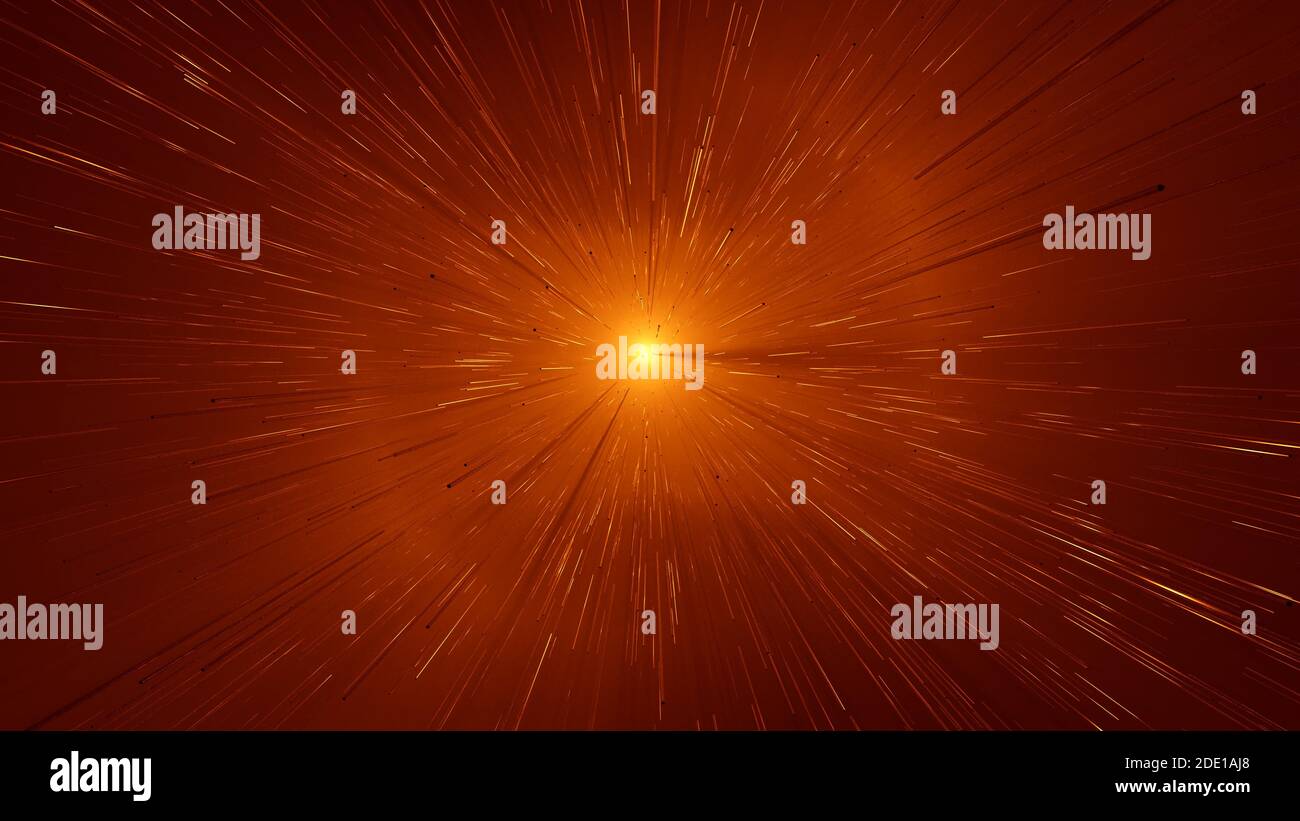 Orange supernova explosion, big bang, cosmos, universe concept. Digital ...