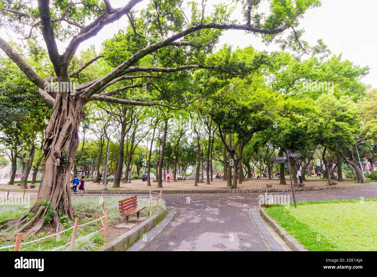 Wide open spaces at the 2/28 Peace Park in Taipei, Taiwan Stock Photo ...