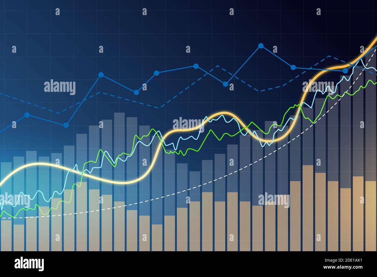Background illustration of financial and investment techniques graph ...
