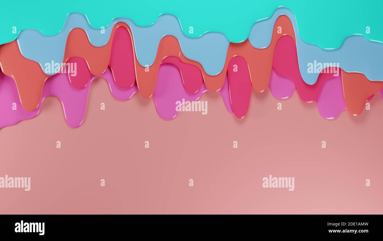 Colorful dripping layers in pastel colors. Abstract concept background ...