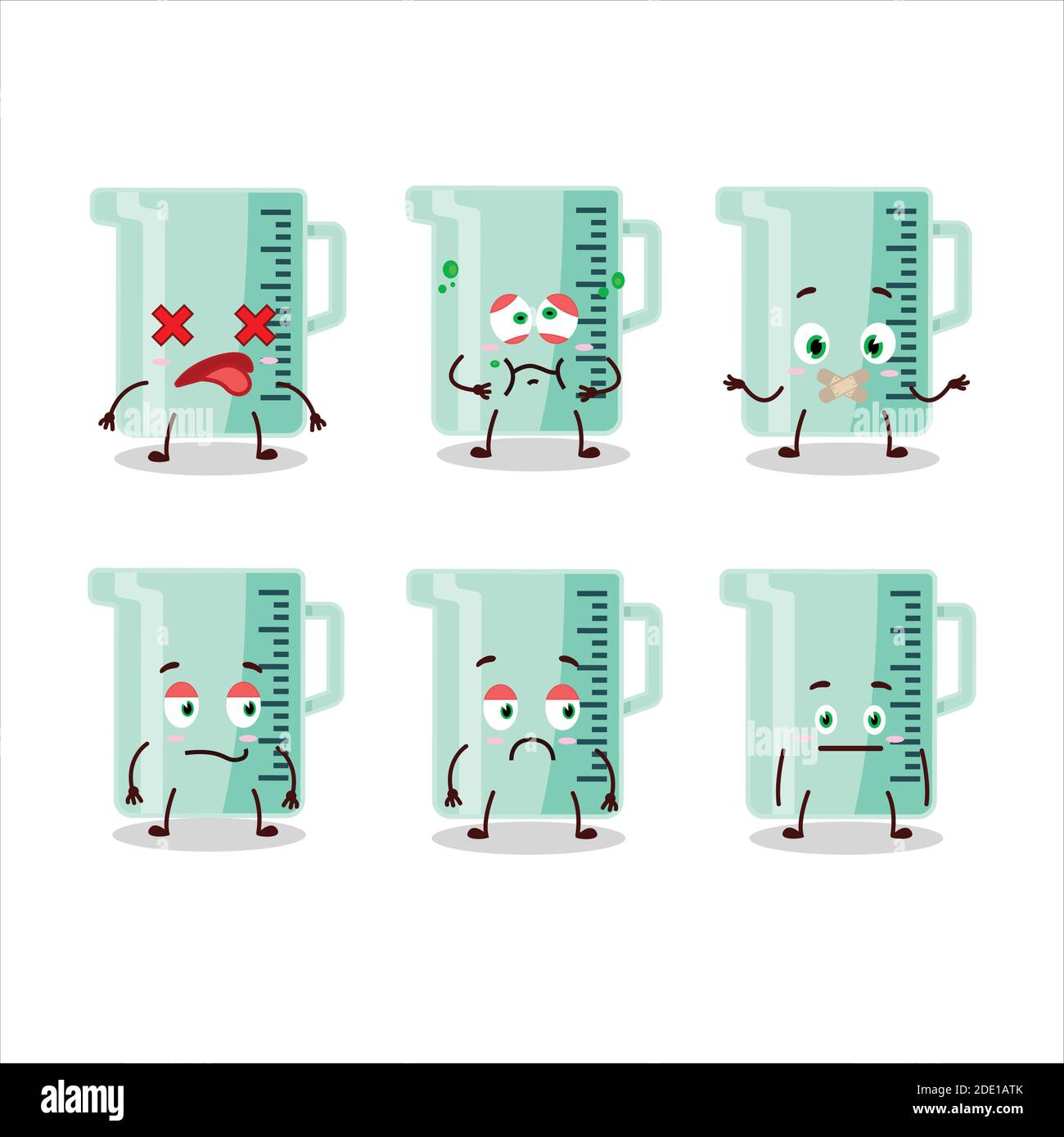 Measuring cup cartoon character with nope expression. Vector ...