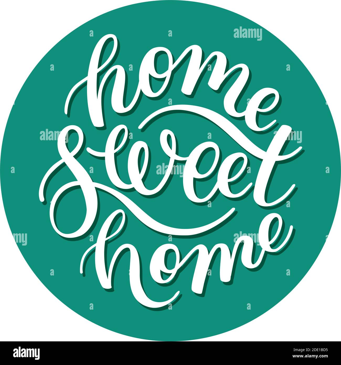 home Sweet home hand lettering. Template for card, poster, print Stock ...