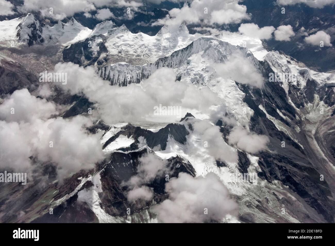 Aerial view of snow mountain on Tibetan Plateau, China Stock Photo - Alamy