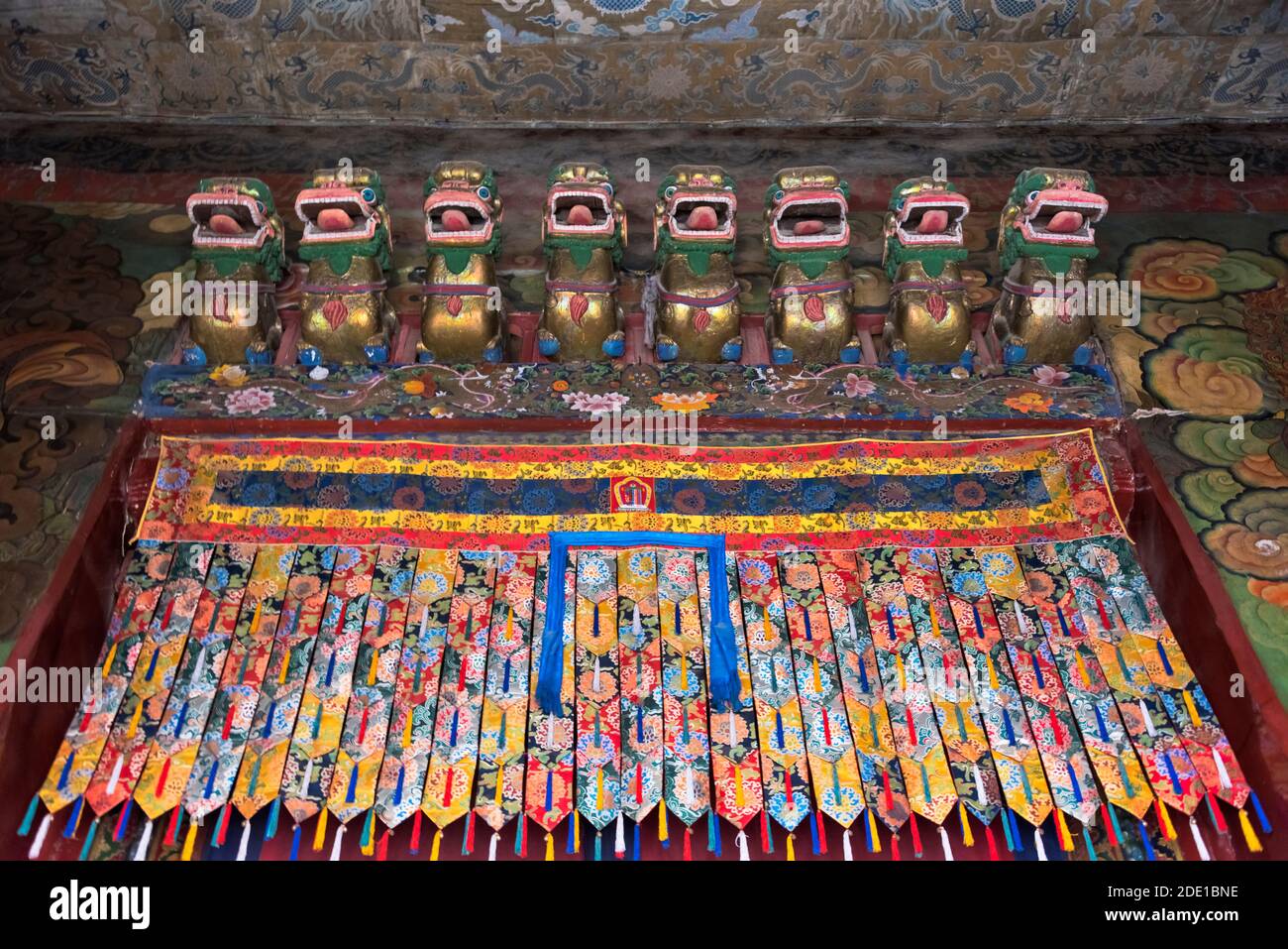 Interior of Tashi Lhunpo Monastery, Shigatse, Tibet, China Stock Photo ...