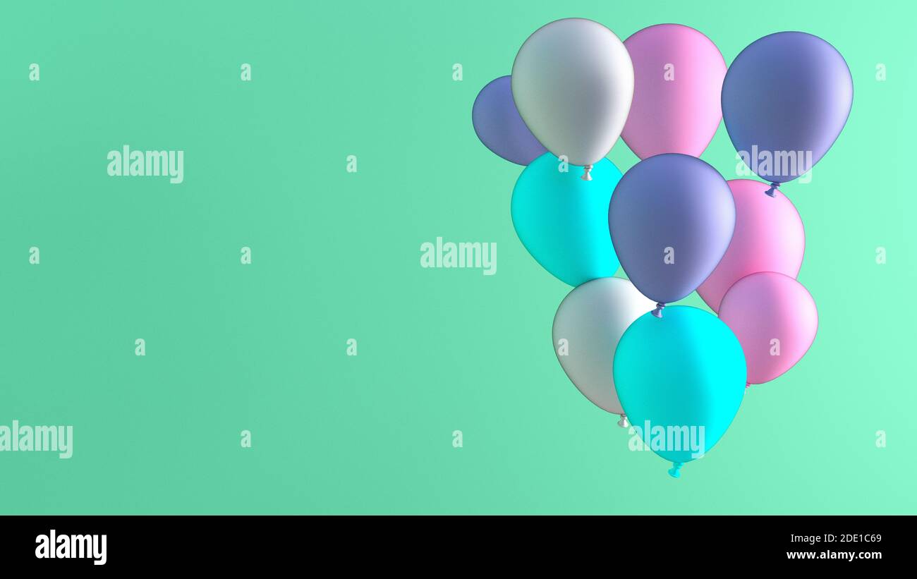 Balloon Celebration Background Copy Space Colorful Poster Stock Photo ...