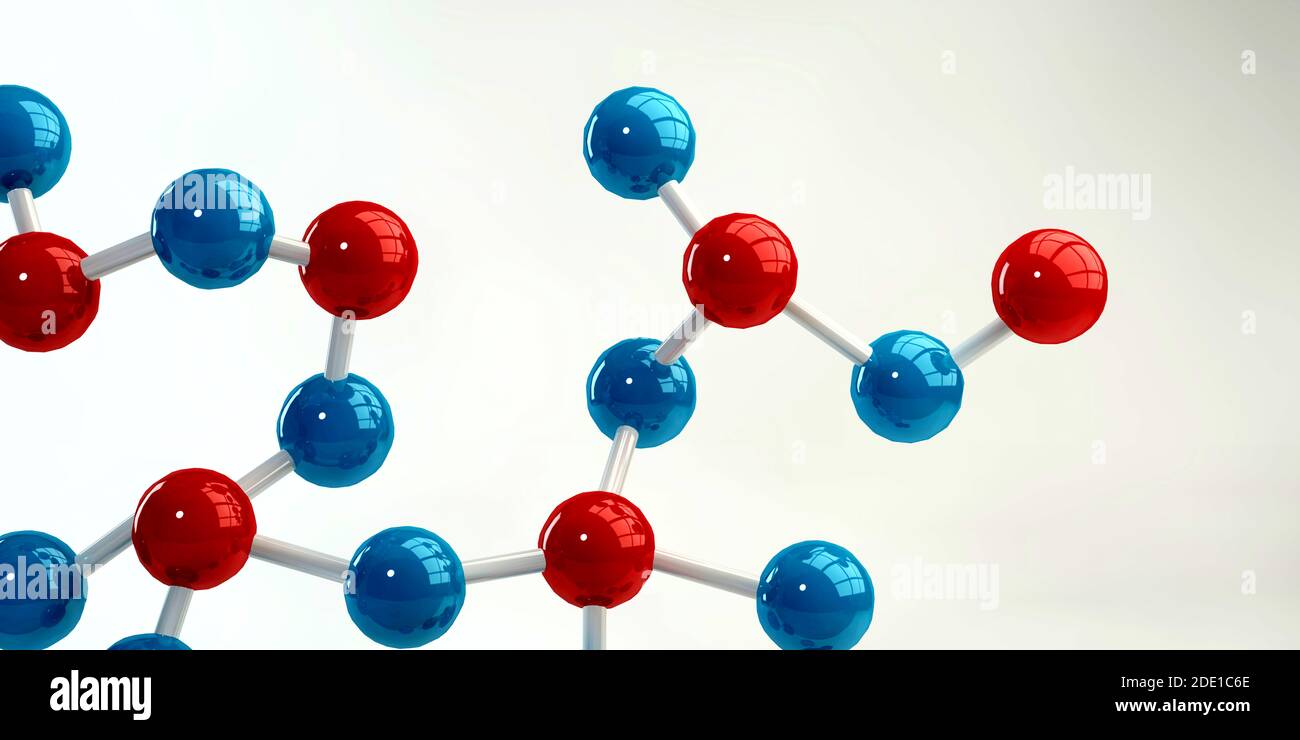 Abstract Molecules Design Background in Blue and Red Stock Photo - Alamy