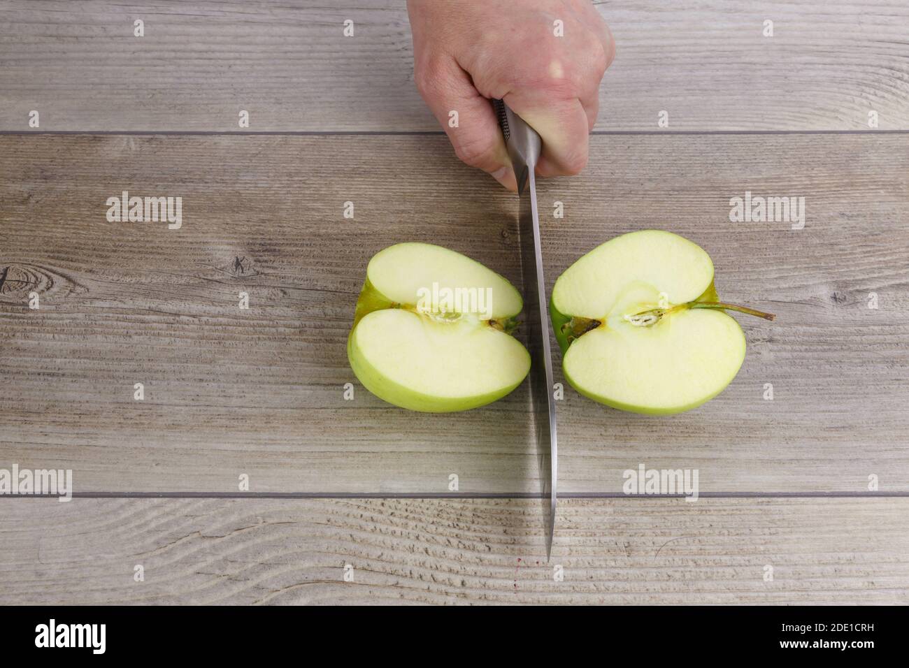 Cut apple and knife hi-res stock photography and images - Alamy