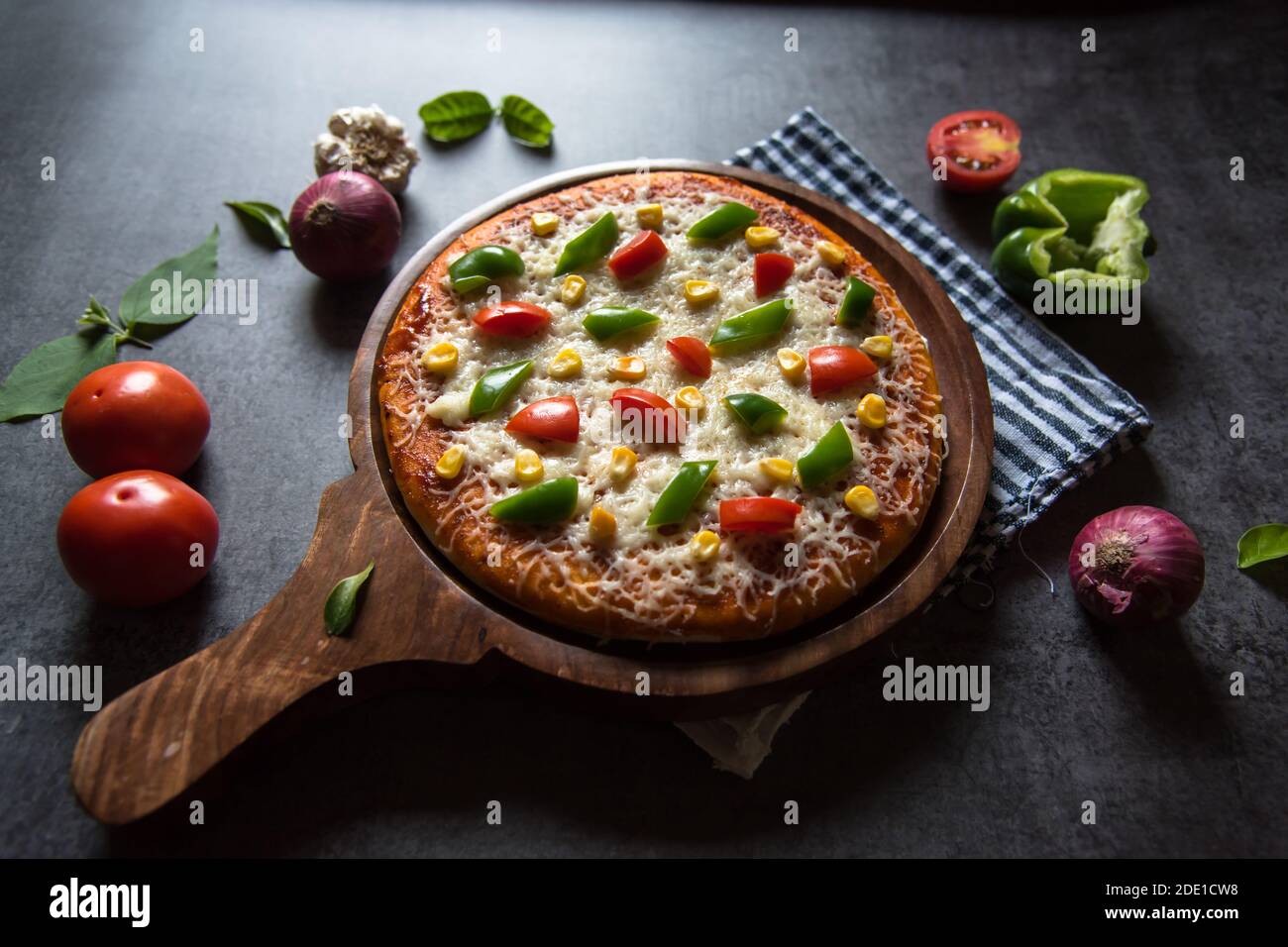 Mozzarella cheese pizza hi-res stock photography and images - Alamy