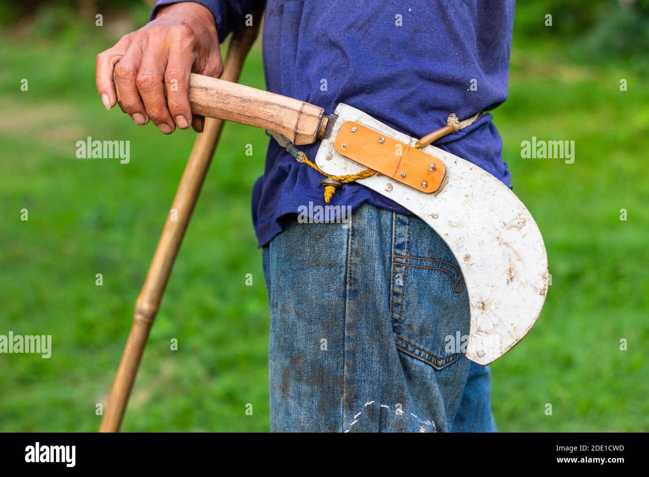 A farm worker with his bolo farm blade in Batangas, Philippines Stock ...