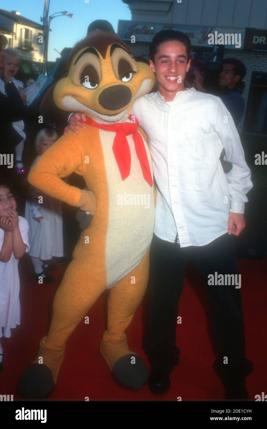 Westwood, California, USA 18th April 1996 Timon and actor/singer Thomas ...