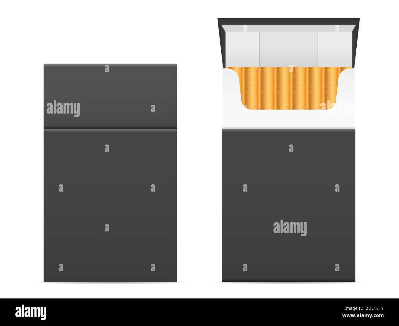 Pack of cigarettes set on a white background. Vector illustration Stock ...