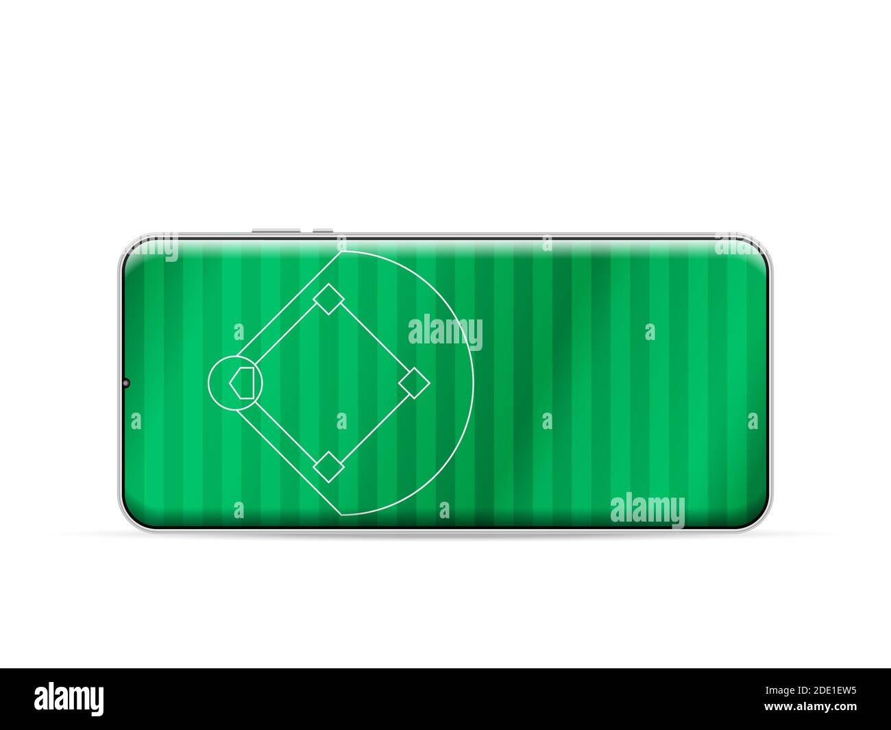 Smartphone baseball field on a white background. Vector illustration ...