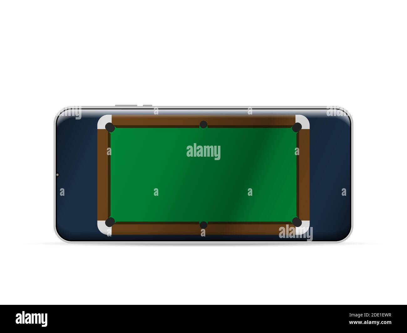 Smartphone billiard table on a white background. Vector illustration ...