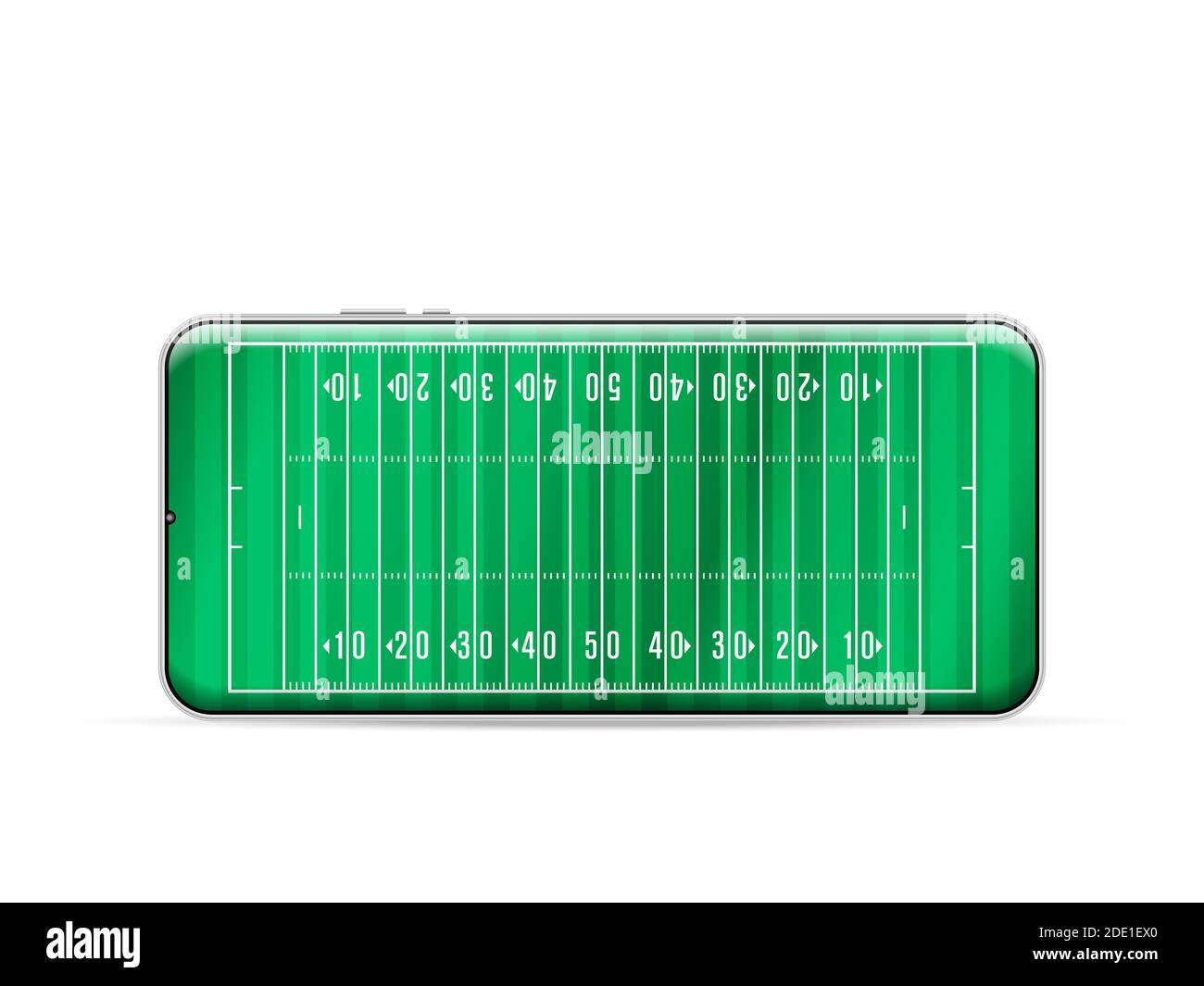 Smartphone american football field on a white background. Vector ...