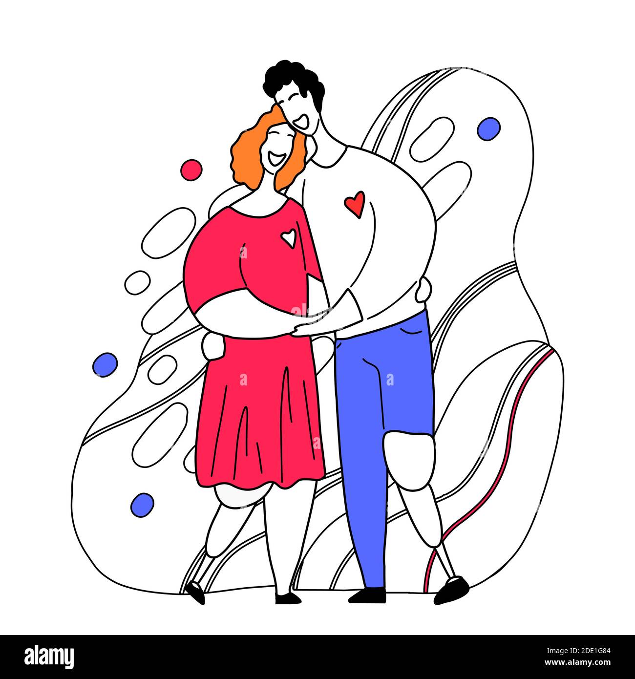 Hugging leg Stock Vector Images - Alamy