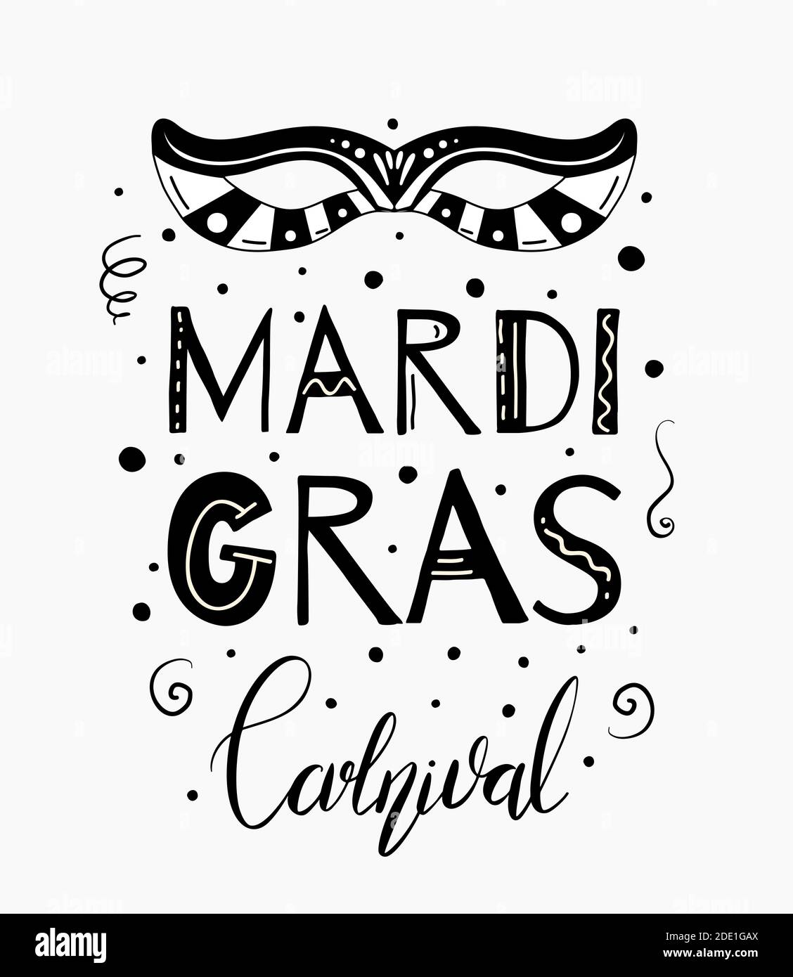 Happy Mardi Gras Clip Art Black And White