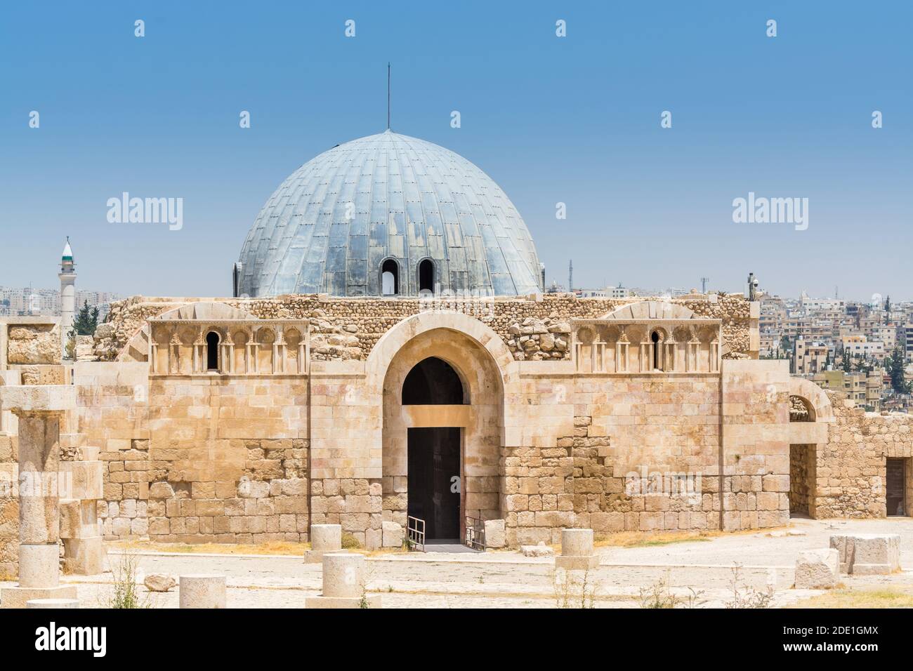 Umayyad Palace in the Amman Citadel, a historical site at the center of ...