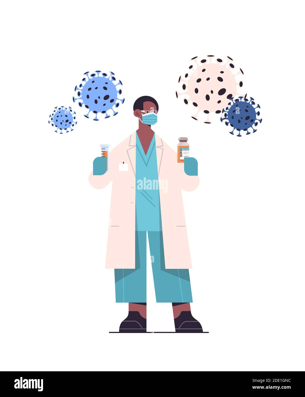 scientist developing new coronavirus vaccine in lab african american ...