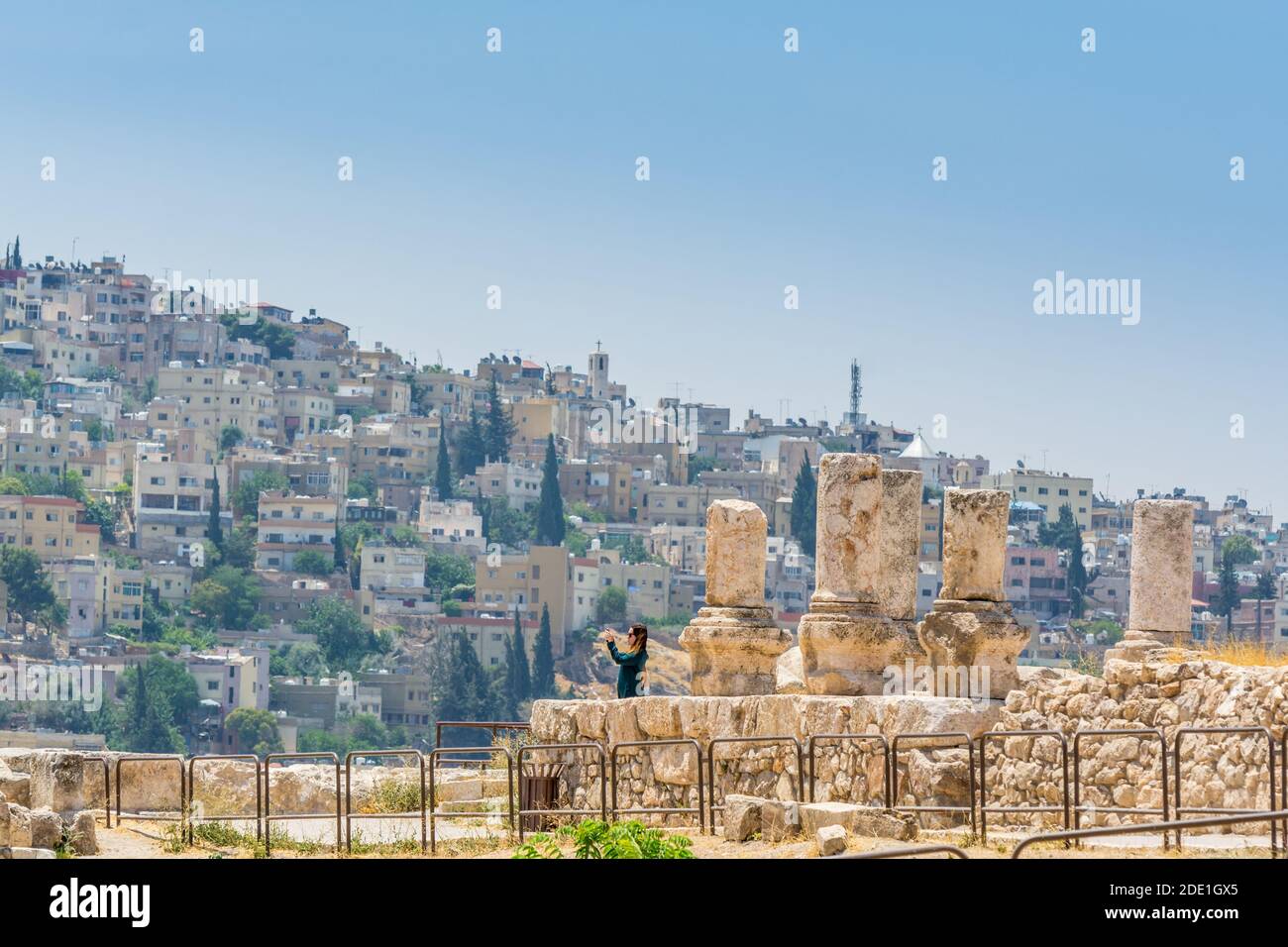Cityscape of Amman with numerous buildings, the capital and most ...