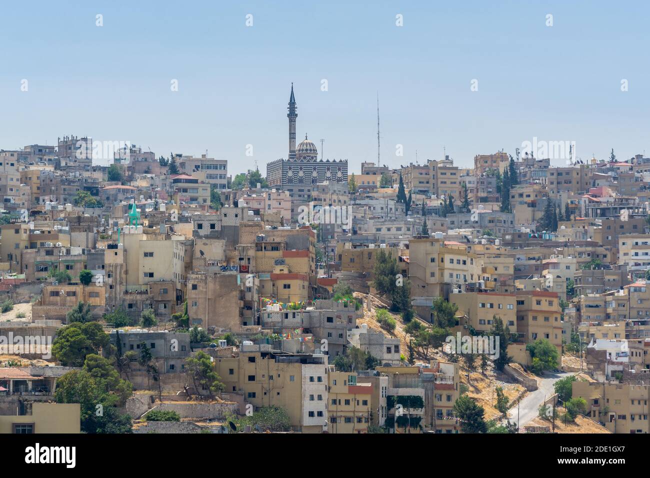Cityscape of Amman with numerous buildings, the capital and most ...