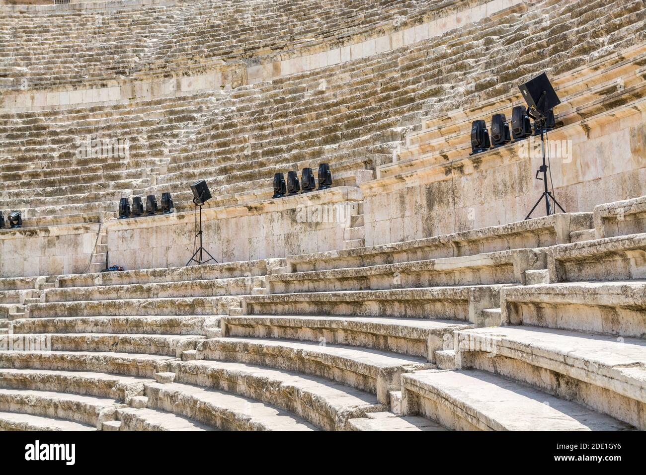 Ruins of the Ancient roman amphitheatre in Amman,Jordan, near the ...