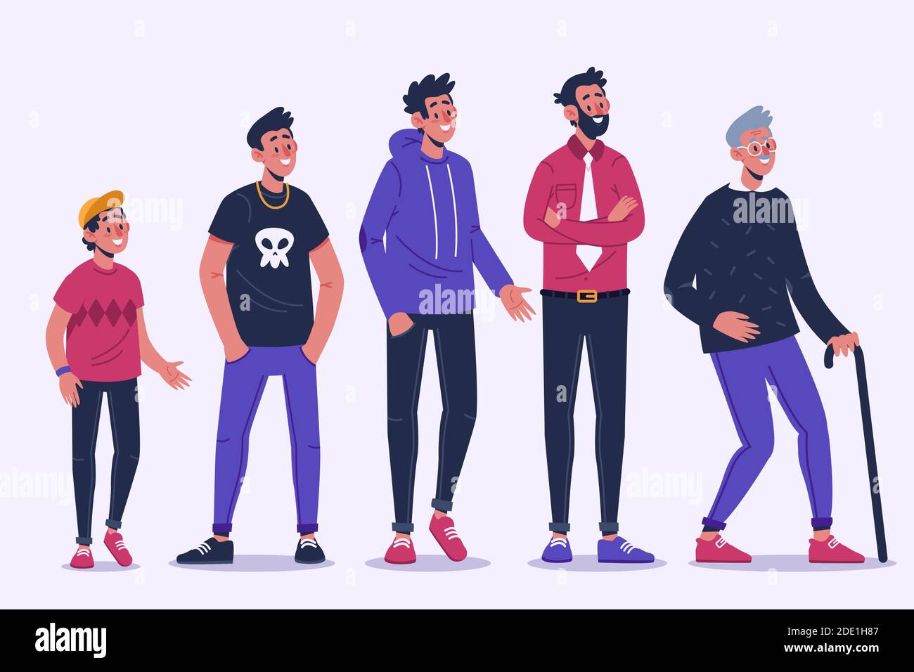 A person in different ages Vector illustration Stock Vector Image & Art ...