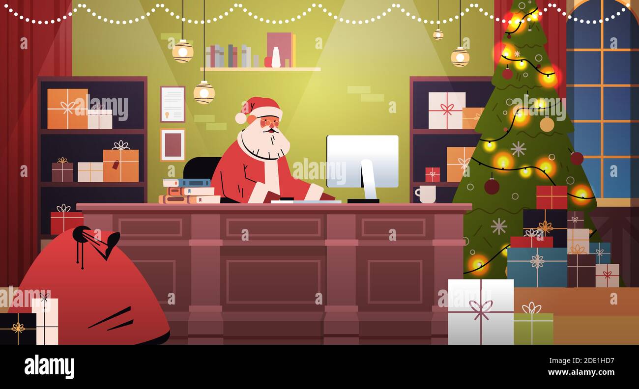 Cartoon santa workshop hi-res stock photography and images - Alamy
