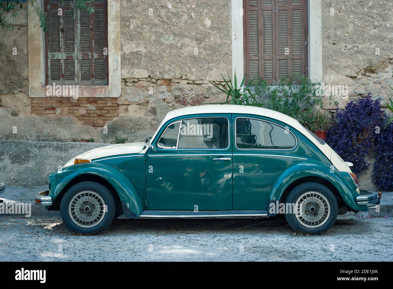 Old Beetle Volkswagen car, Athens, Greece Stock Photo - Alamy