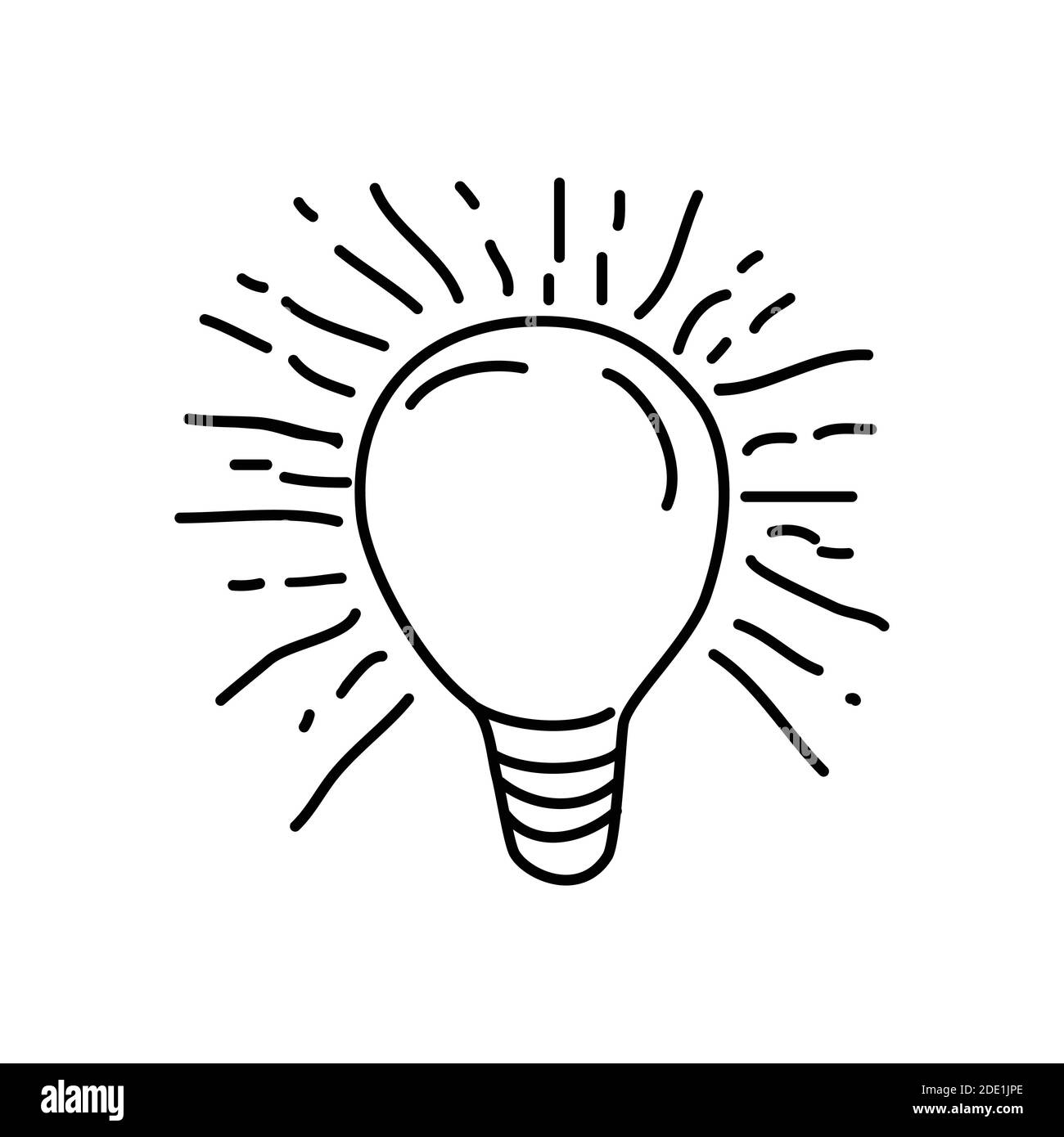 Lamp Outline Hand Drawn Icon Set Vector Stock Vector Image & Art - Alamy