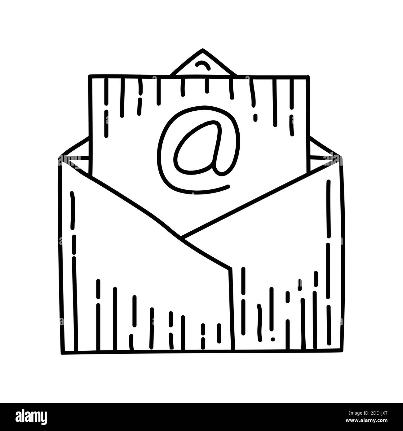 Mail Outline Hand Drawn Icon Set Vector Stock Vector Image & Art - Alamy