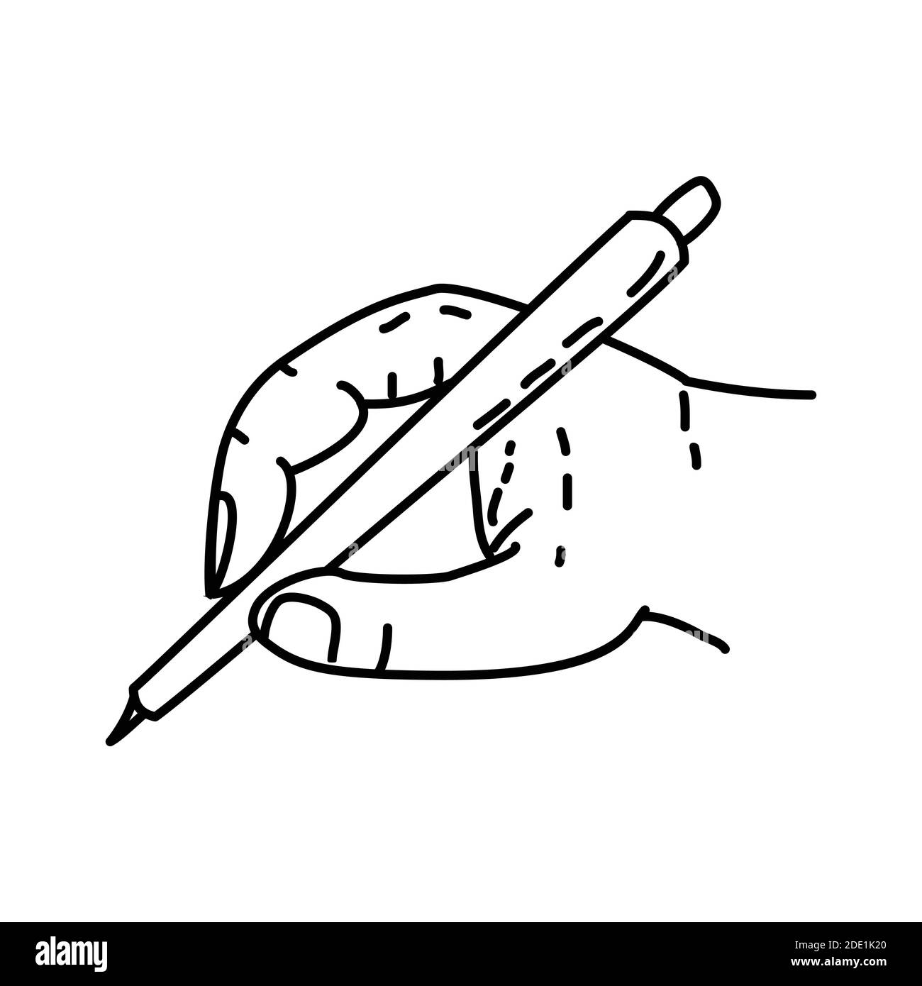 Pencil Outline Hand Drawn Icon Set Vector Stock Vector Image & Art - Alamy