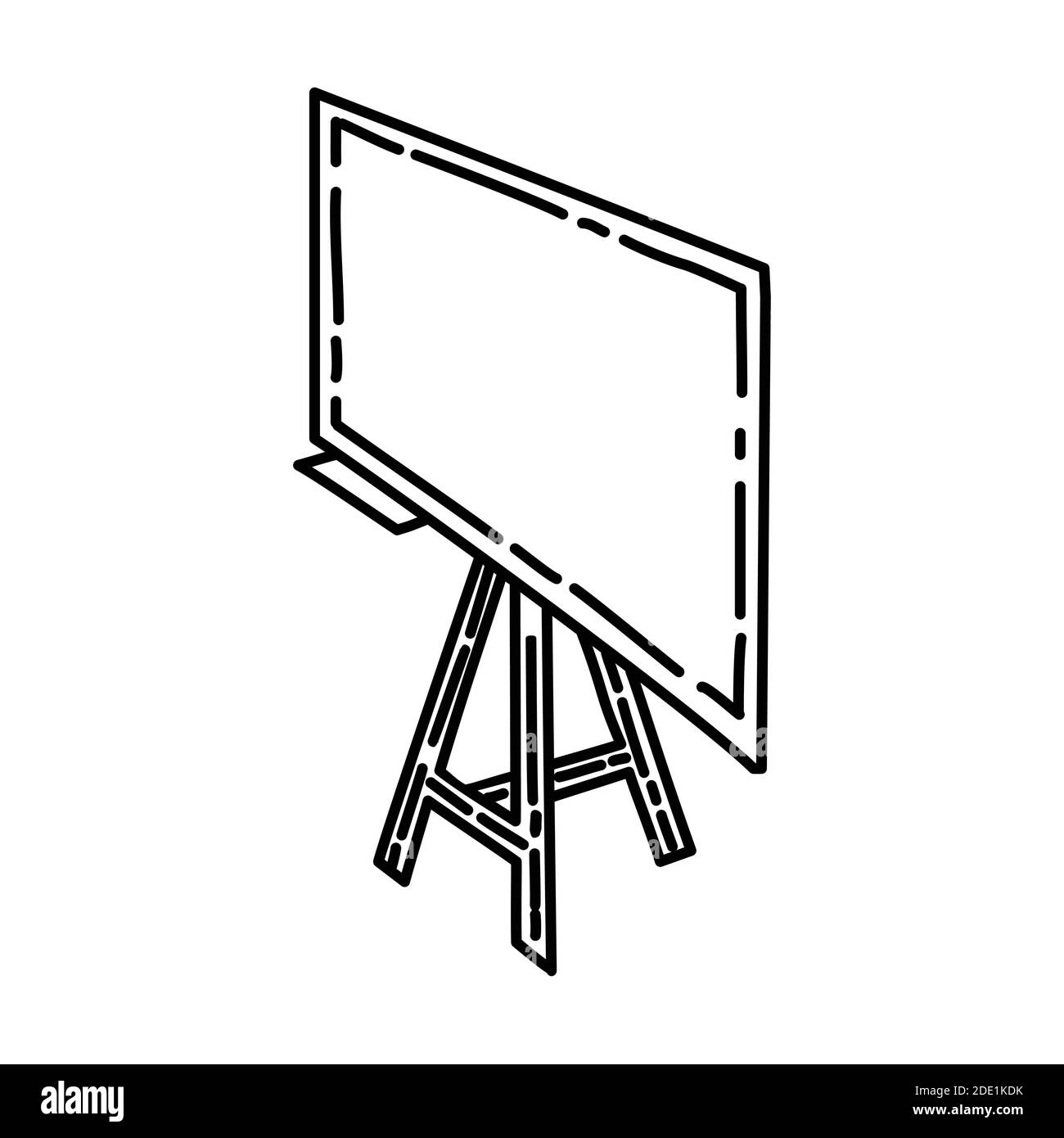 Whiteboard Outline Hand Drawn Icon Set Vector Stock Vector Image & Art ...