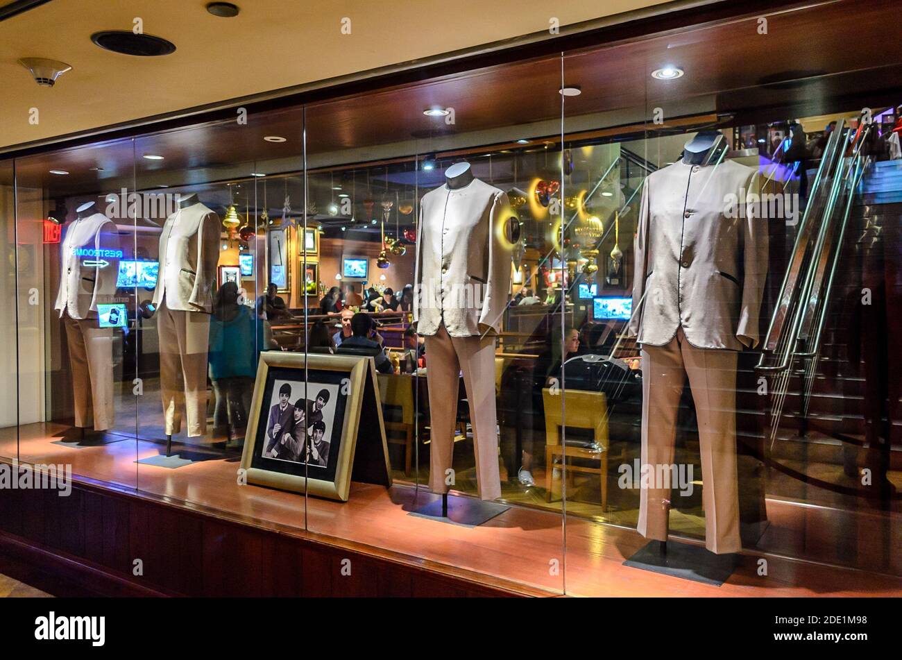 The Beatles Band Official Costumes Displayed in the Storefront of Hard ...